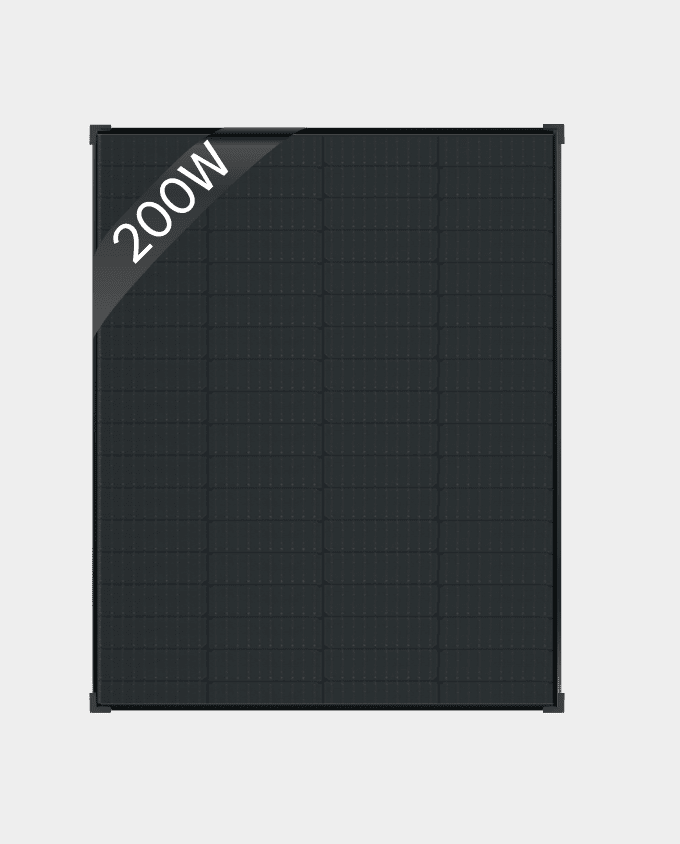 200W Solar Panel | 12V Black Monocrystalline - Voltanic